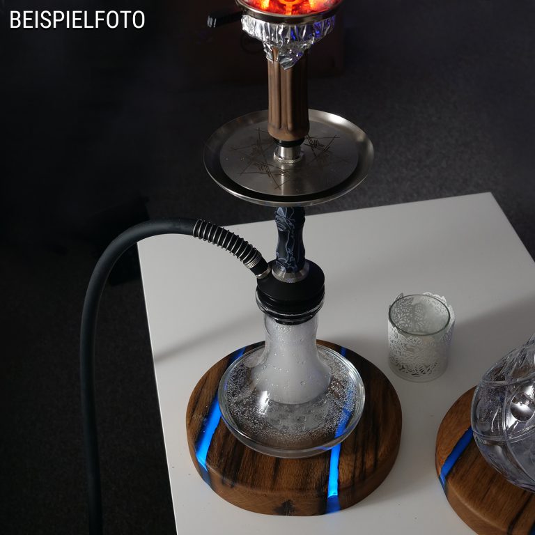 Shisha-Untersetzer - Oak Blue Wave - SET - ShishaOrient